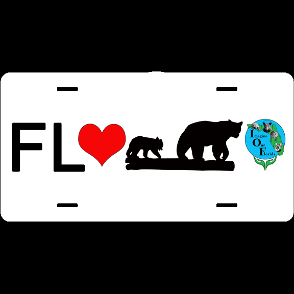 FL loves black bears IOF License Plate – Imagine Our Florida, Inc